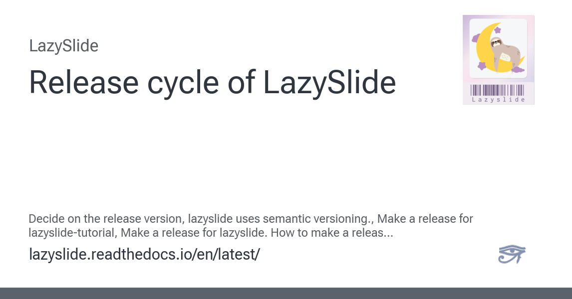 Release cycle of LazySlide — LazySlide 0.11.0rc1.post1.dev0+e5e95ca ...
