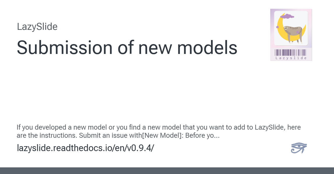 Submission of new models — LazySlide 0.9.4 documentation